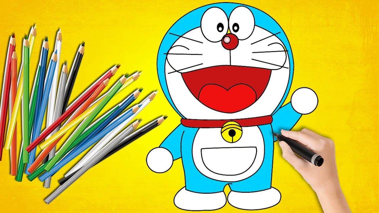 How to Draw Doraemon Easy | Doraemon Step by Step Drawing & Coloring ...