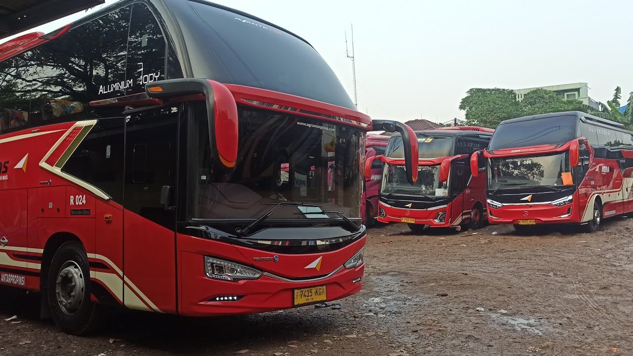 bus terbaru agra mas terminal lembang ciledug tanggerang - YouTube