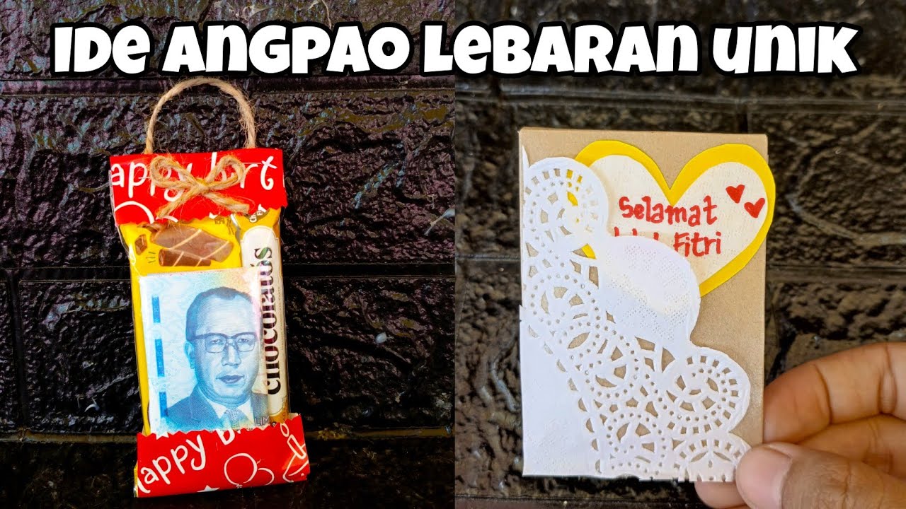 IDE ANGPAO LEBARAN UNIK DARI KERTAS KADO DAN KERTAS MINYAK - YouTube