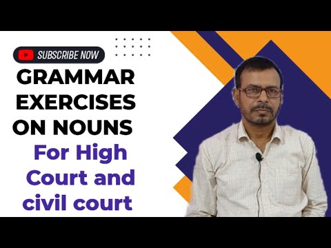 Grammar exercises on Nouns for High Court and civil court - YouTube