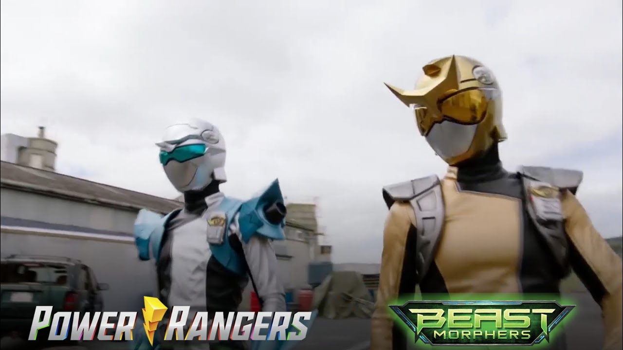 Power Rangers Beast Morphers - Nate and Steel - Gold and Silver Ranger ...