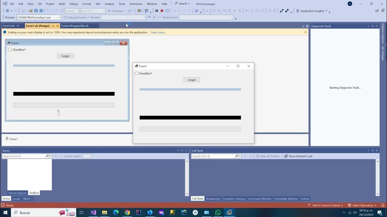 Custom progress bar visual basic - YouTube