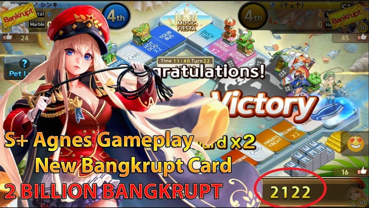 Line Get Rich Japan : New Card S+ Agnes Gameplay - YouTube