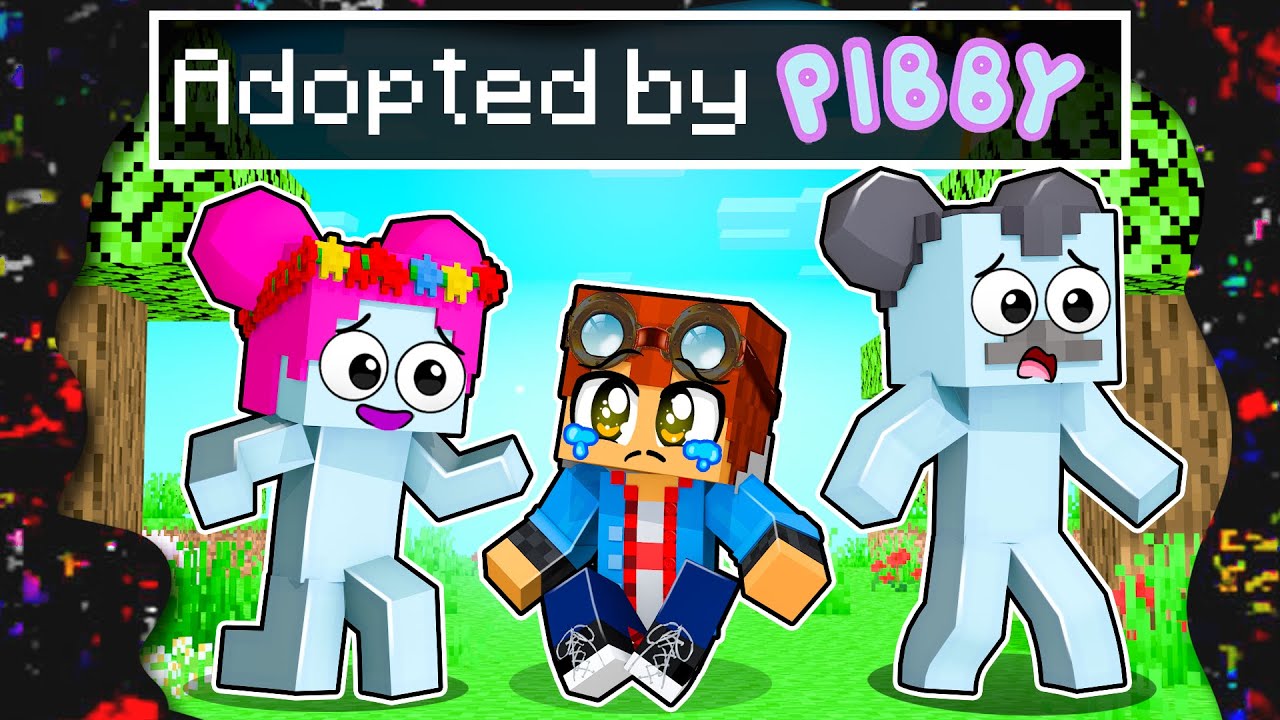 Adopted by The PIBBY Family in Minecraft! - YouTube