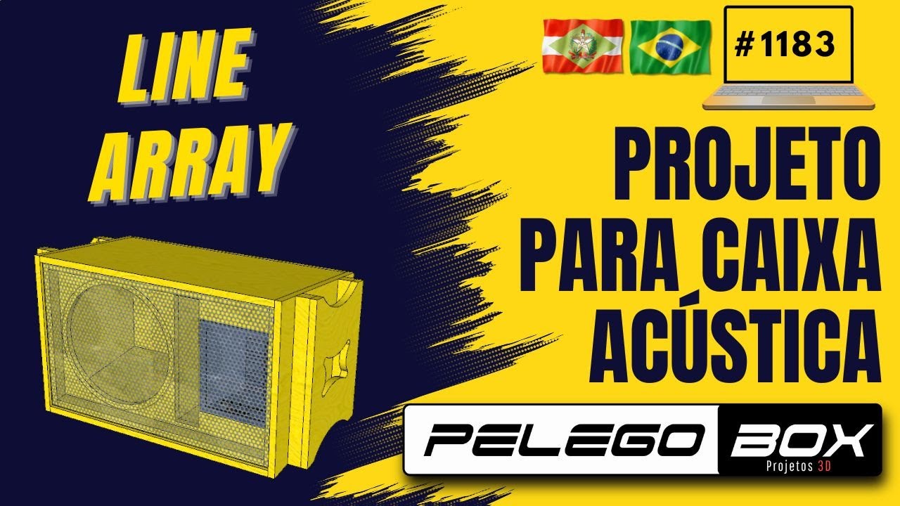 #1183 LINE ARRAY TRAPEZOIDAL 1X 12" JBL 12MG1000 PELEGO BOX PROJETOS 3D ...