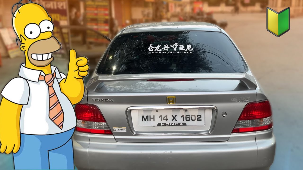 Modified Honda City VTEC | Custom Rear Design + Homer Simpson Fun Touch ...