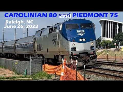 CAROLINIAN 80 and PIEDMONT 75, TODAY, IN WEST RALEIGH - YouTube