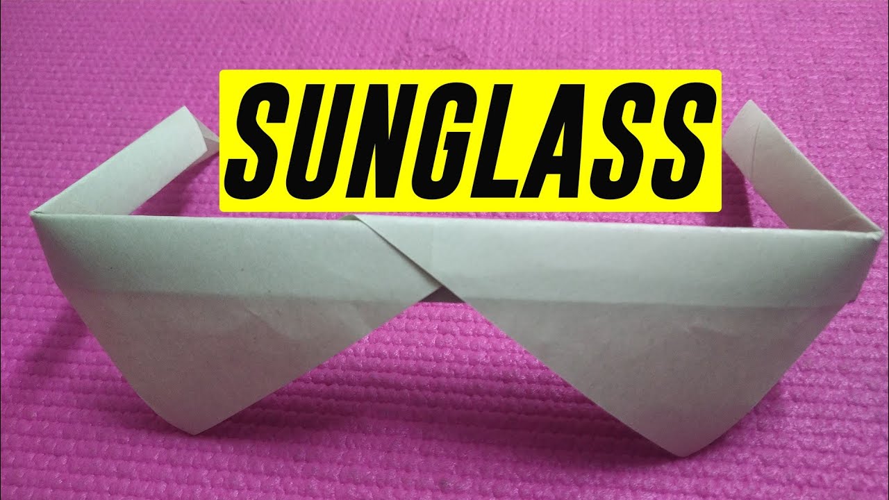 Origami Sunglasses How To Make Traditional Origami Sunglasses Paper Crafts Youtube