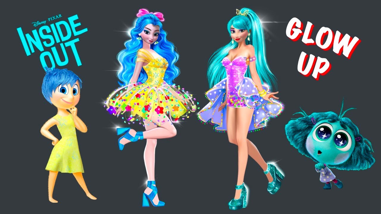 Inside Out 2024: Elsa Anna Frozen Glow Up Joy, Riley - Inside Out ...