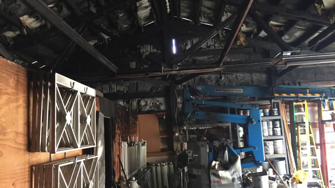 Fire Damage In Warehouse - YouTube