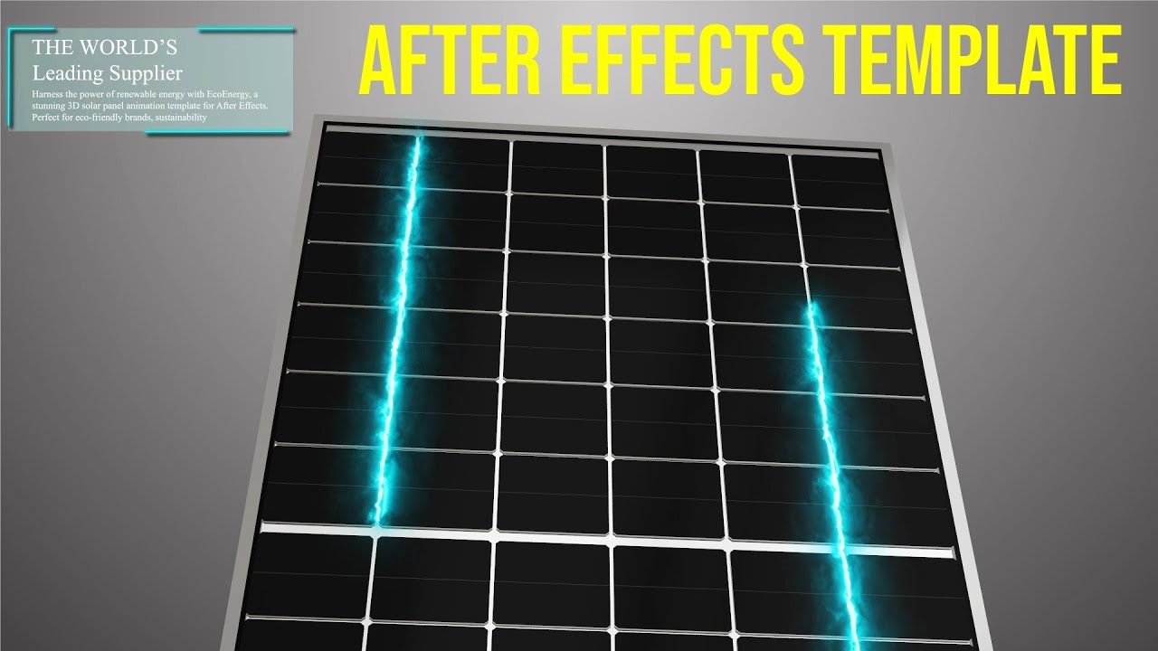 Solar Panel 3d Animation After Effects Template - YouTube