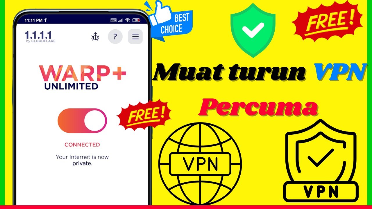 🔒 VPN Pantas dan Selamat secara PERCUMA! Cara Muat Turun 1.1.1.1 Warp - YouTube
