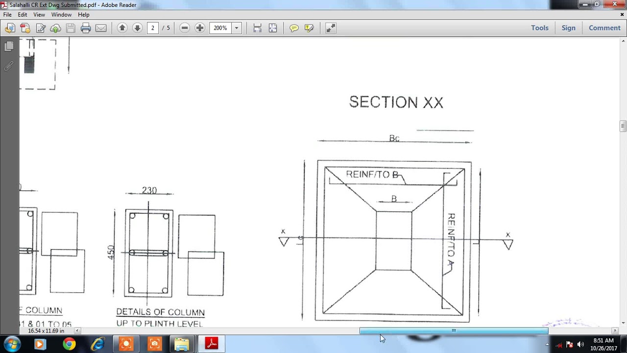 how to read the column and footing rod - YouTube