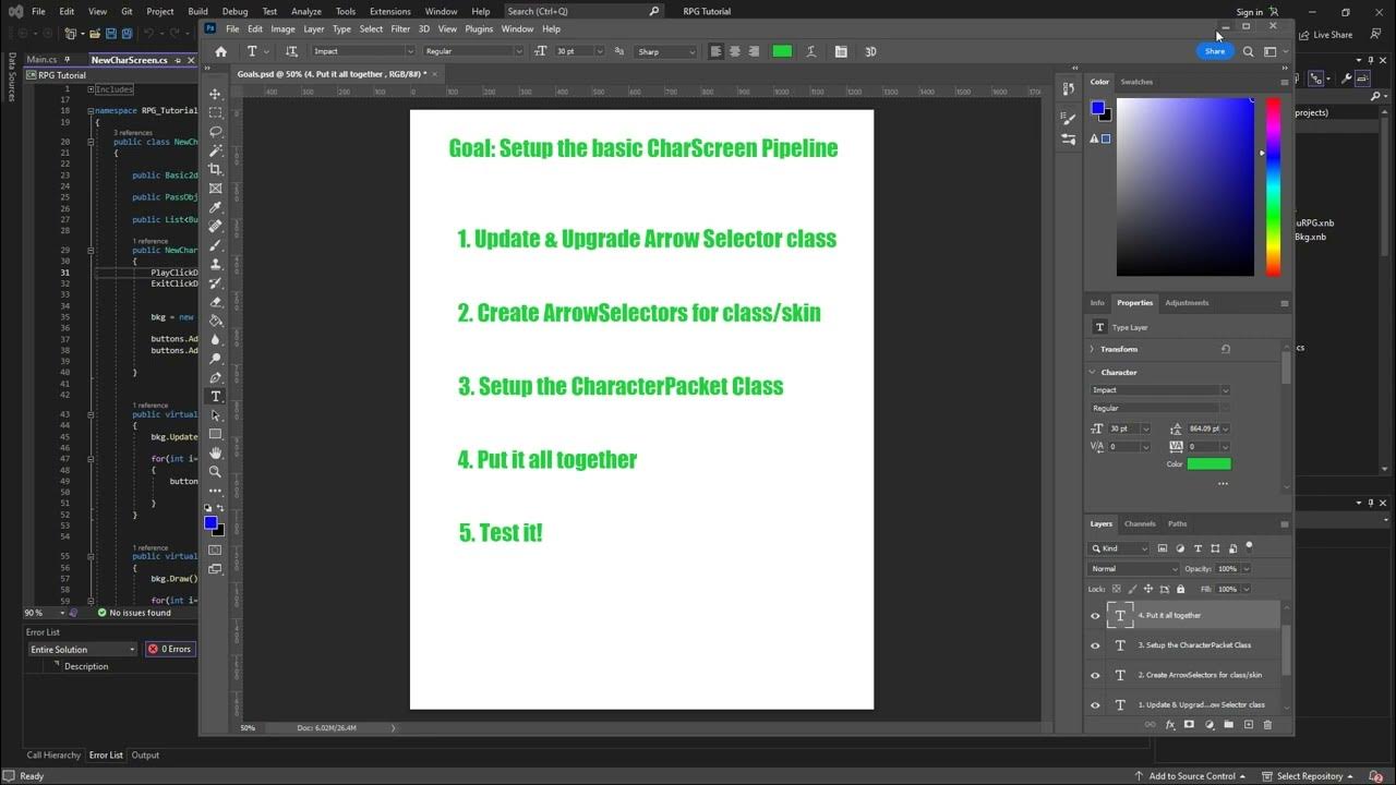 Character Creation Screen pt 1 - Pipeline and updates - Monogame Game ...