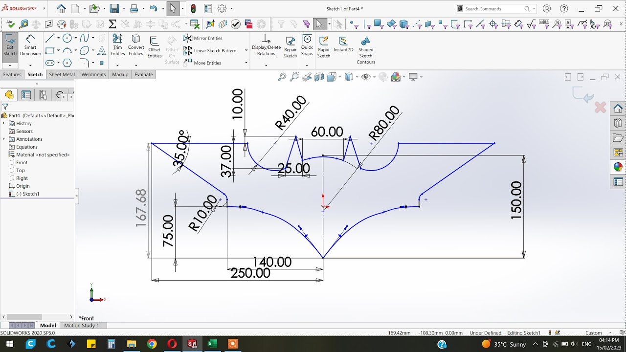 Solidworks batman logo CAD Tutorials for beginners - YouTube