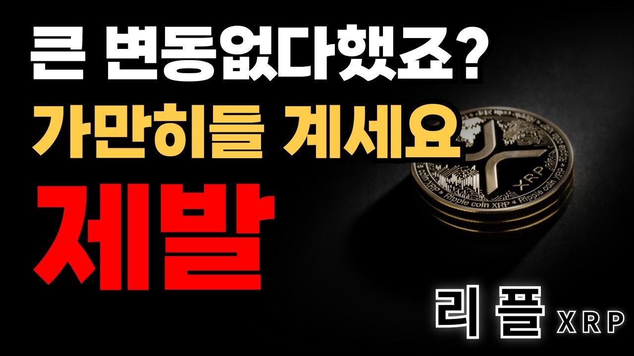 가만히들 계세요 제발그거 아니라구요 리플 리플코인 알트코인 리플전망 코인추천 Youtube