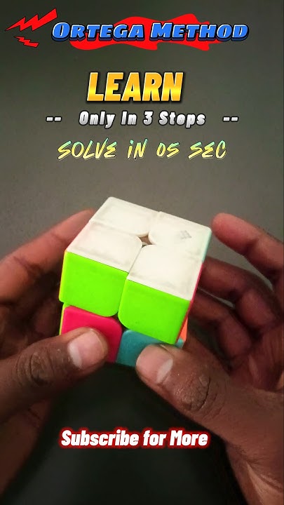 Learn Ortega Method 2x2 | Solve 2x2 in 5 sec | only 3 steps | Day 09 ...