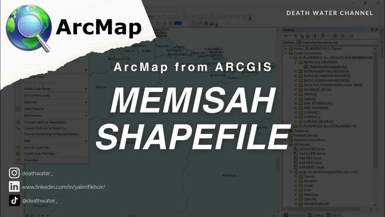 Cara Memisahkan Shapefile (SHP) di ArcMap ArcGIS - YouTube
