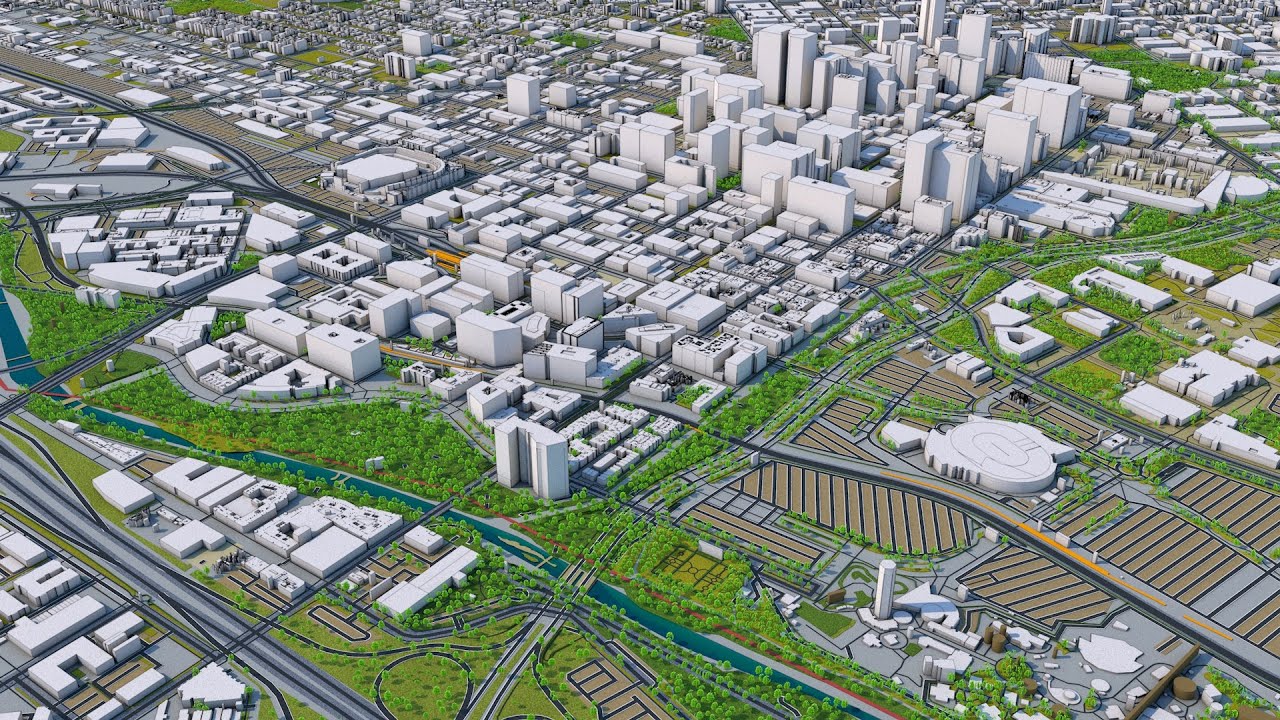 Denver Colorado 70km city 3d model - YouTube