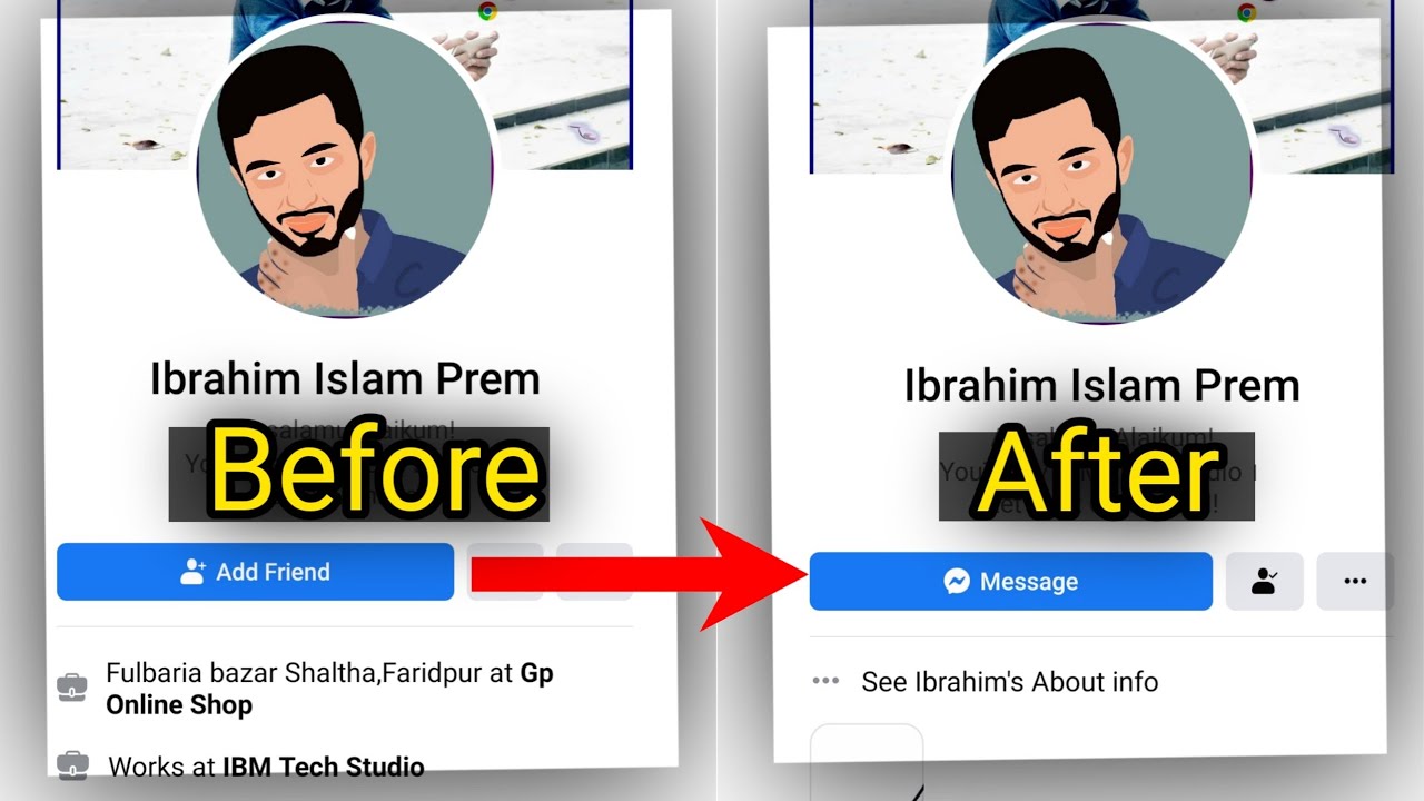 Facebook profile Add Friend on Messenger Button।।How to Facebook ...