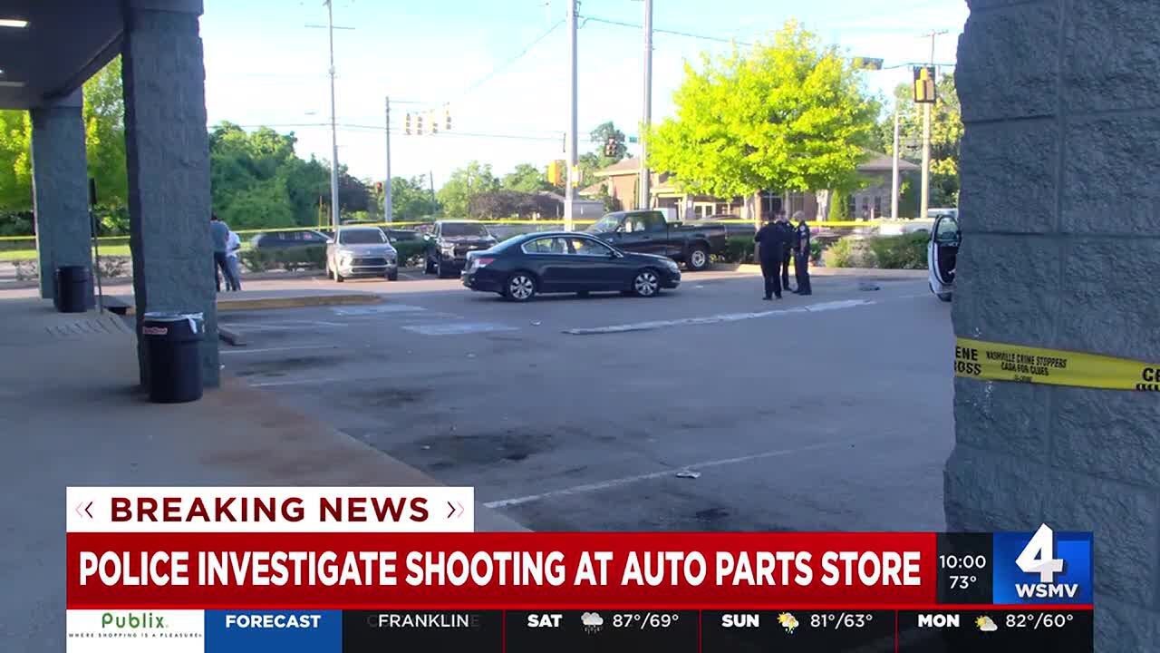 Police investigate shooting at auto parts store - YouTube
