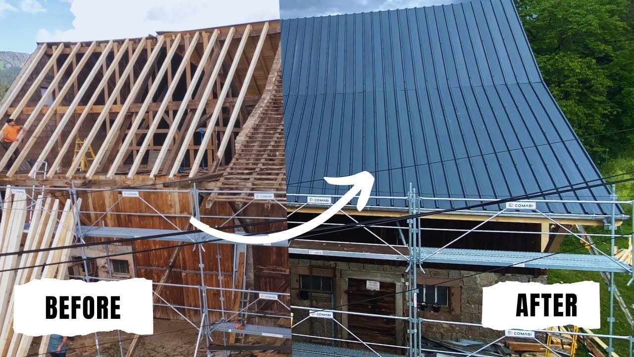 Farmhouse Restoration / Barn roof TIMELAPSE - YouTube