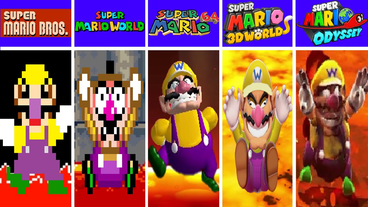Evolution Wario Falling Lava, Game Over Screens in Super Mario Games ...