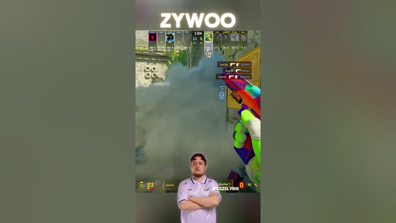 ZywOo's deagle ace against his game leader #cs2 #faceit #zywoo #katowice #esl - YouTube