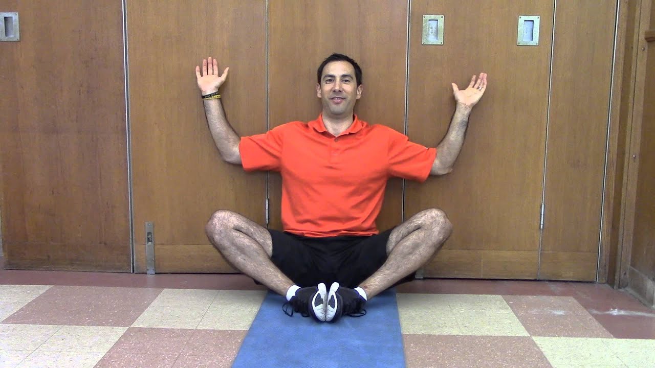 Seated Butterfly Wall Slides - YouTube