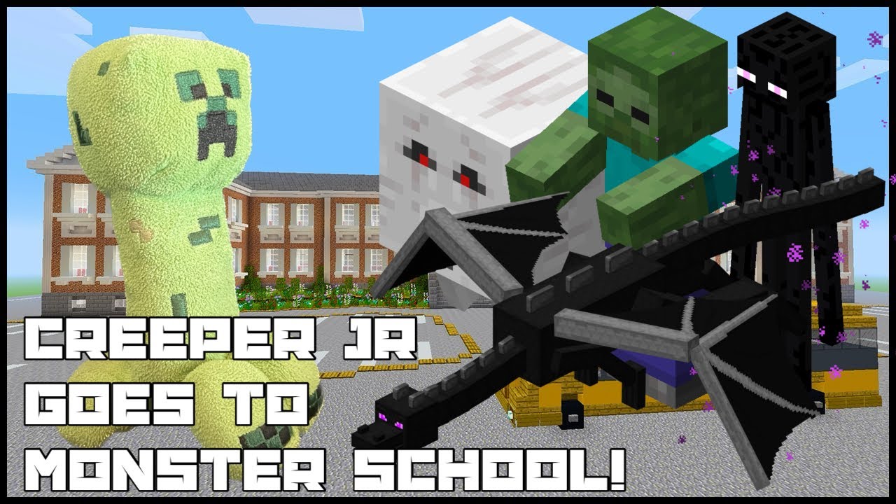 Creeper JR Goes to Monster School! - YouTube