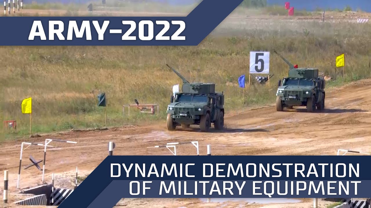 Dynamic demonstration of military equipment at the ARMY-2022 - YouTube