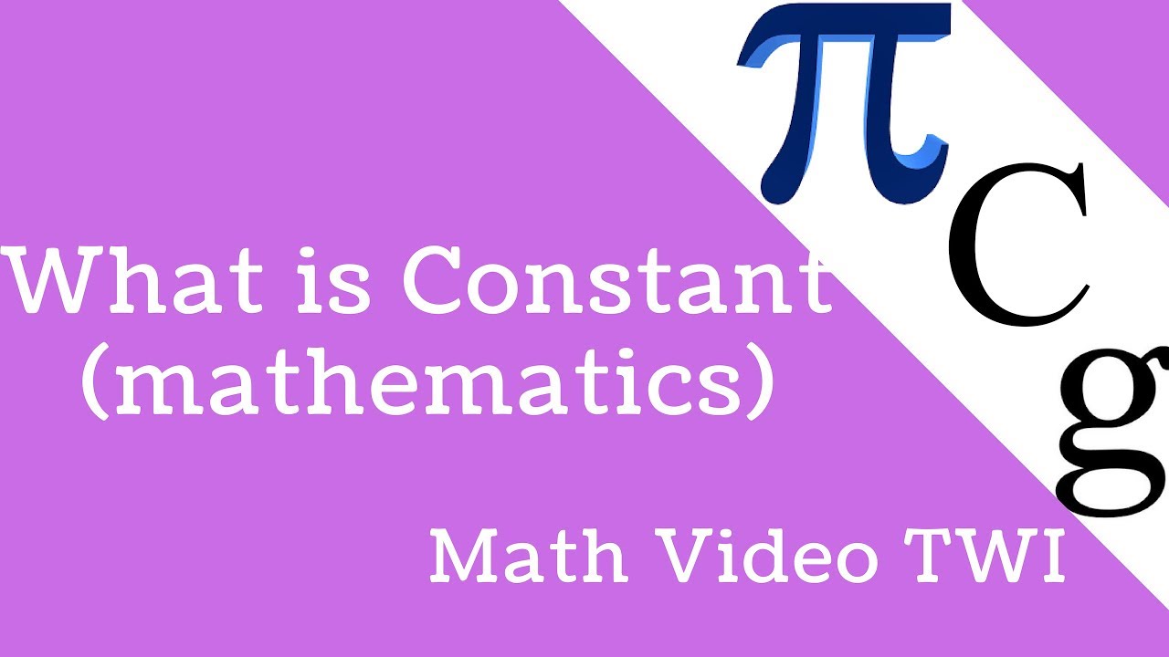 What is Constant(mathematics) - Twi Math - YouTube