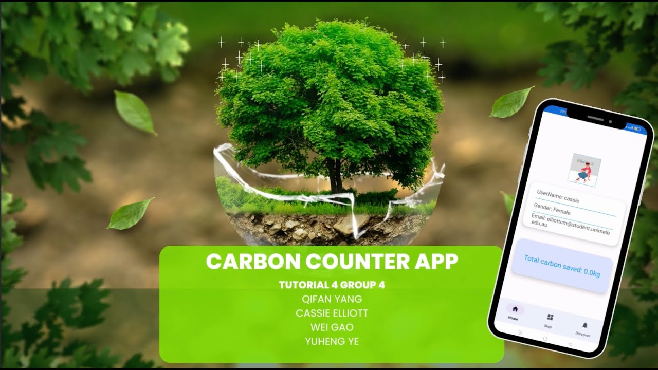 COMP90018 - Carbon Counter App - Project- Tutorial 04 - Group 04 - YouTube