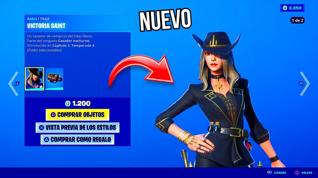 NUEVA SKIN VICTORIA SAINT EN LA NUEVA TIENDA FORTNITE HOY PS4 PRO - YouTube
