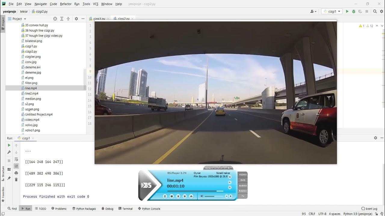 26 - OpenCV Hough Line Transform Video'dan Çizgi Tespiti - YouTube