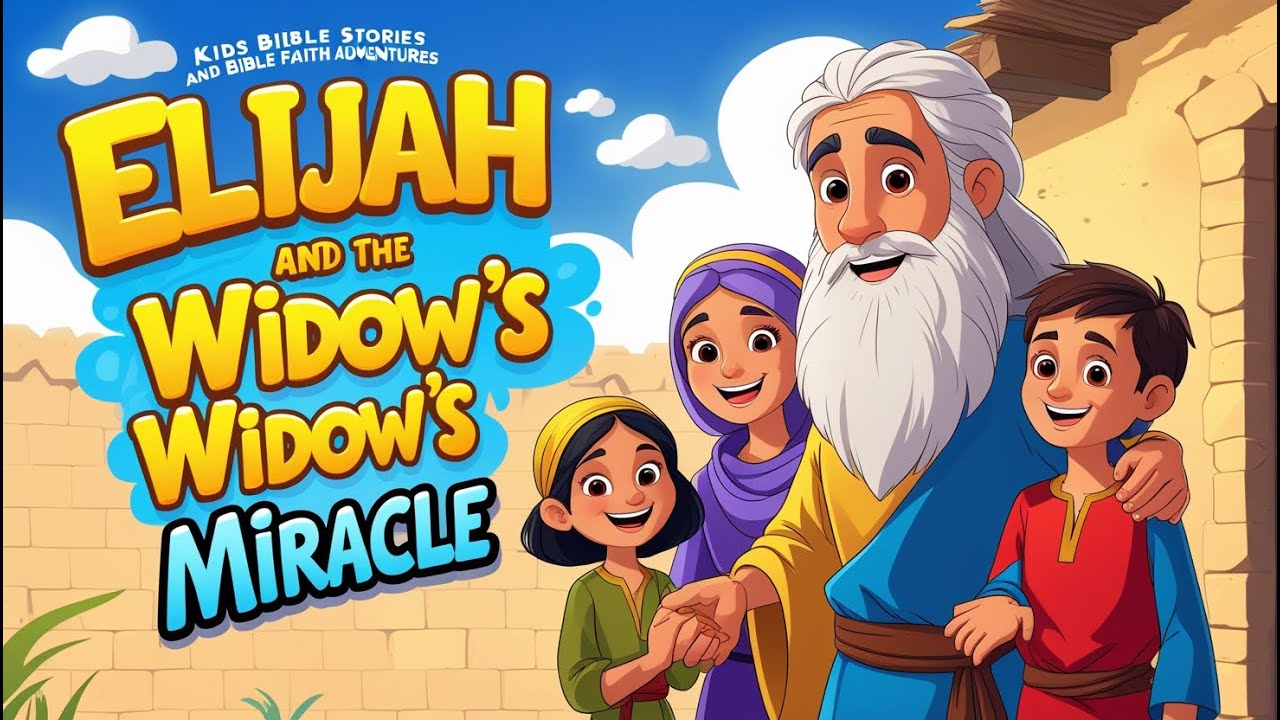 Elijah and the Widow's Miracle, kids Bible Stories, Bible Faith ...
