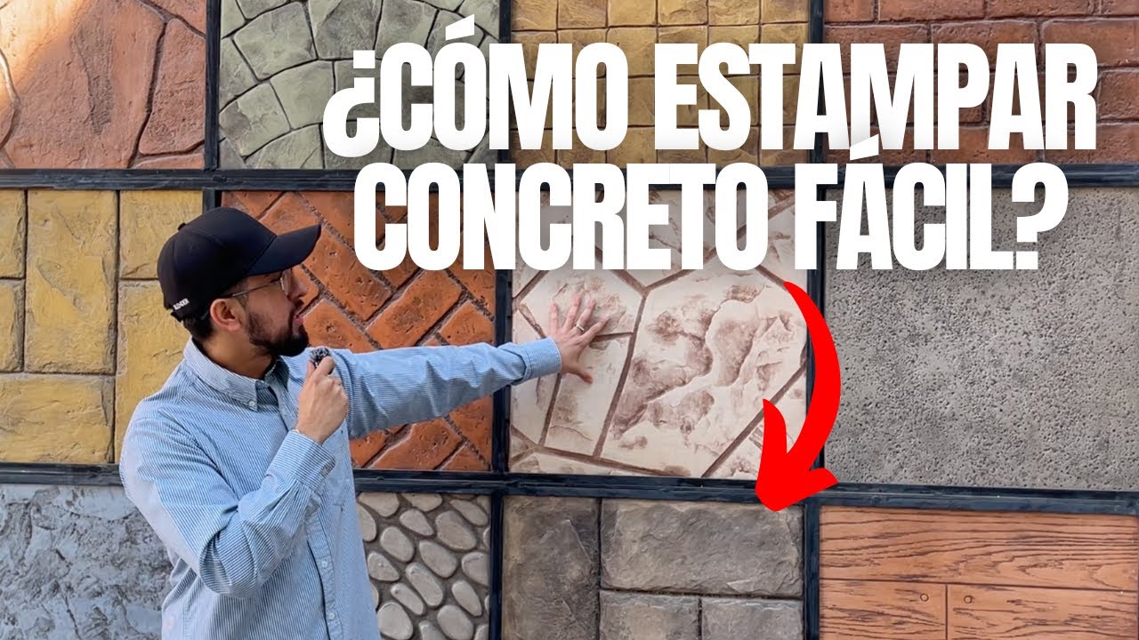 👍🏻¿Cómo ESTAMPAR concreto FÁCIL? - YouTube