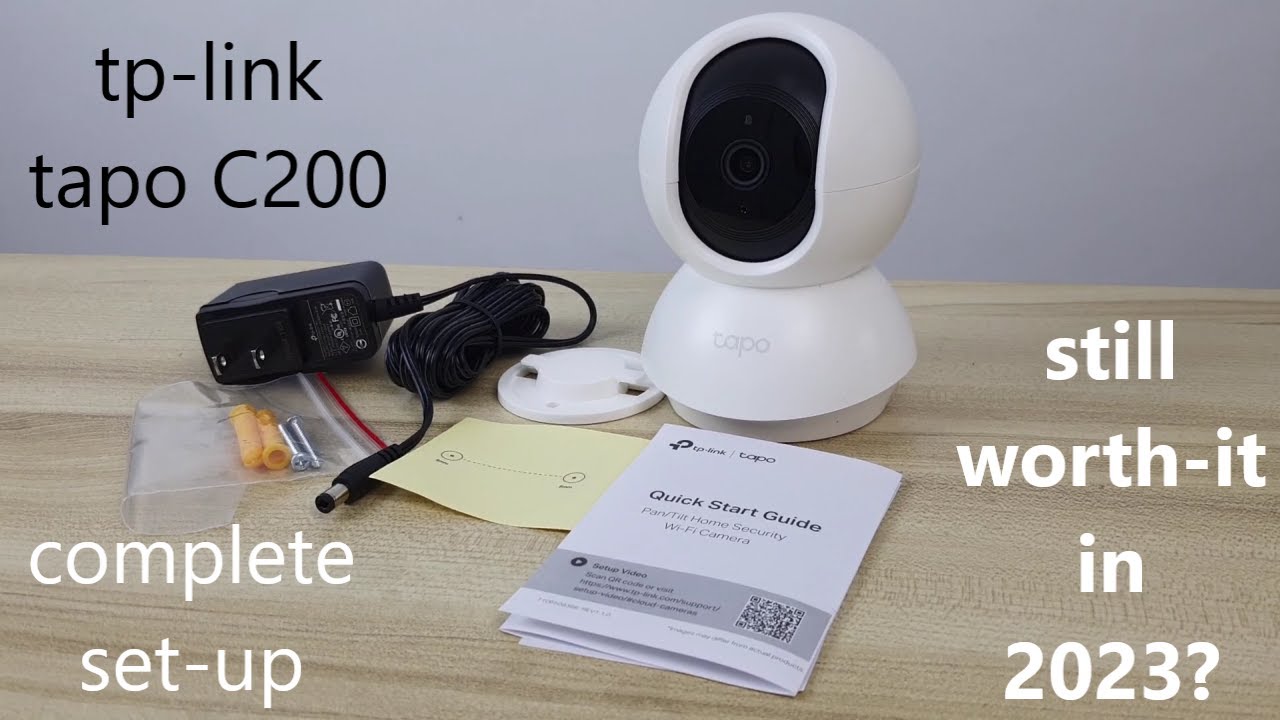 Tp-Link Tapo C200 Pan/Tilt Home Security Wi-Fi Camera Complete Set-up ...