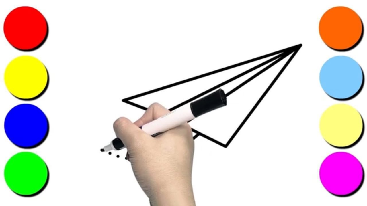 how to draw paper plane art for kids hub drawing paper plane for ...