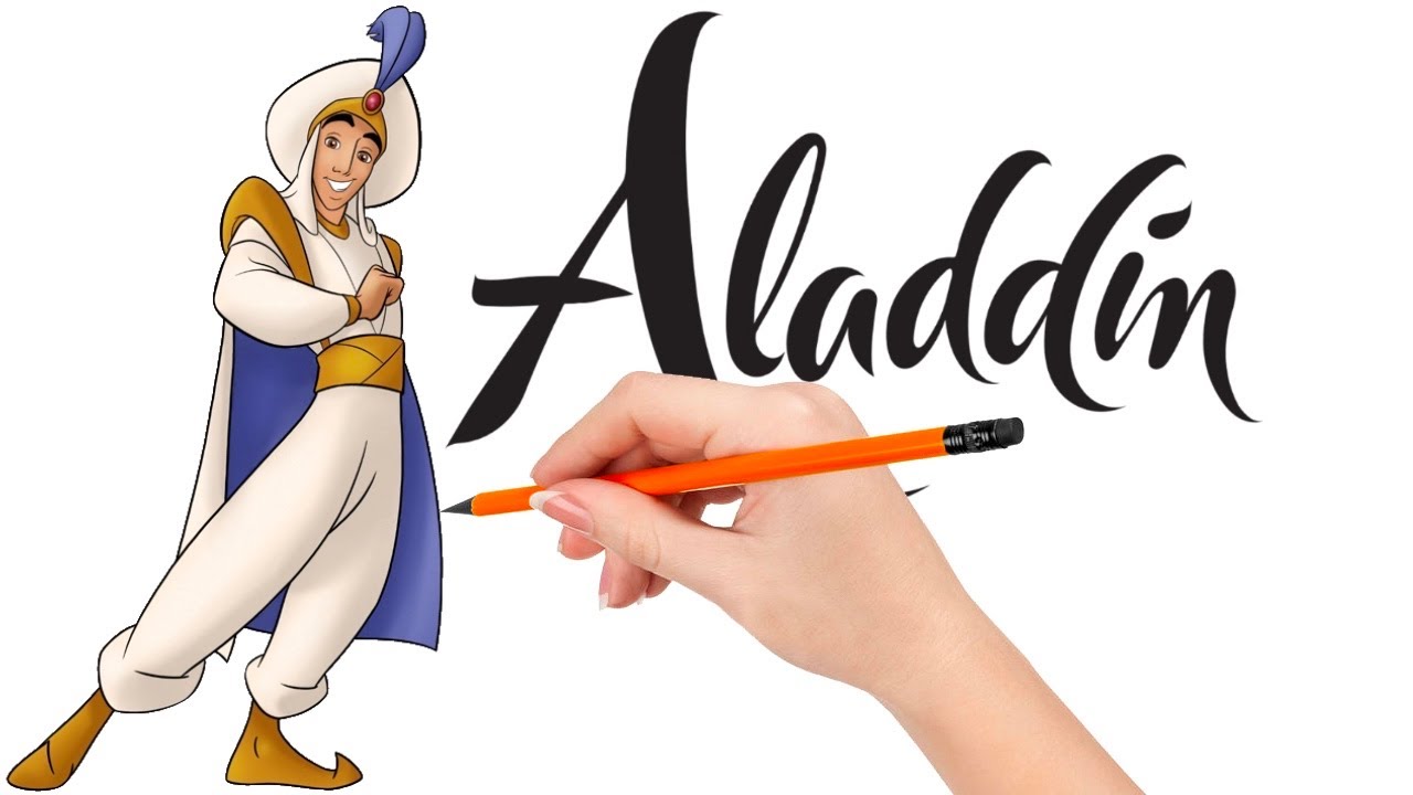 How to draw Aladdin disguised as Prince Ali Ababwa - YouTube