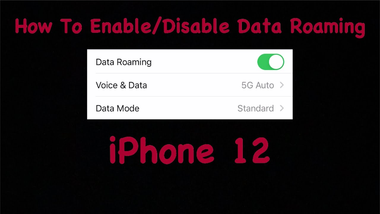 How To Enable/Disable Data Roaming iPhone 12 - YouTube