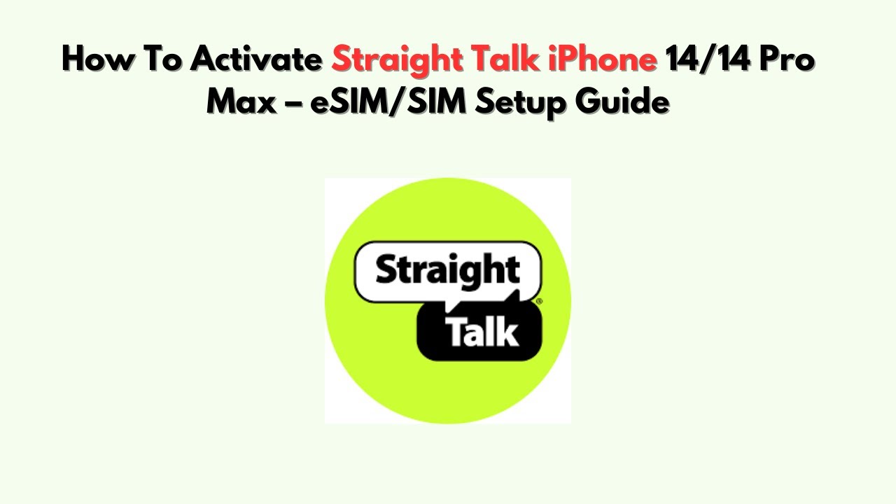 Straight Talk Esim Iphone 14