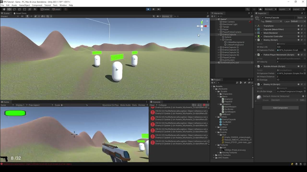 Tutorial Unity FPS Shooter. 13 Barra de Vida del enemigo - YouTube