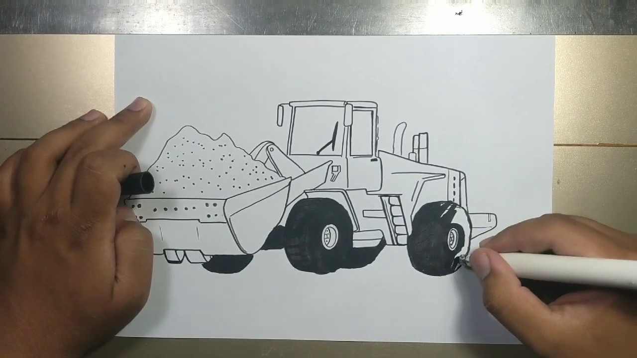 How to draw CONSTRUCTION TRUCK step by step - YouTube