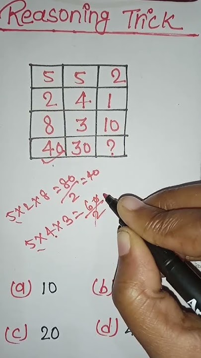 REASONING # MISSING NUMBER # SHORT TRICKS # ALP/TECH, SSCCGL, SSCGD - YouTube