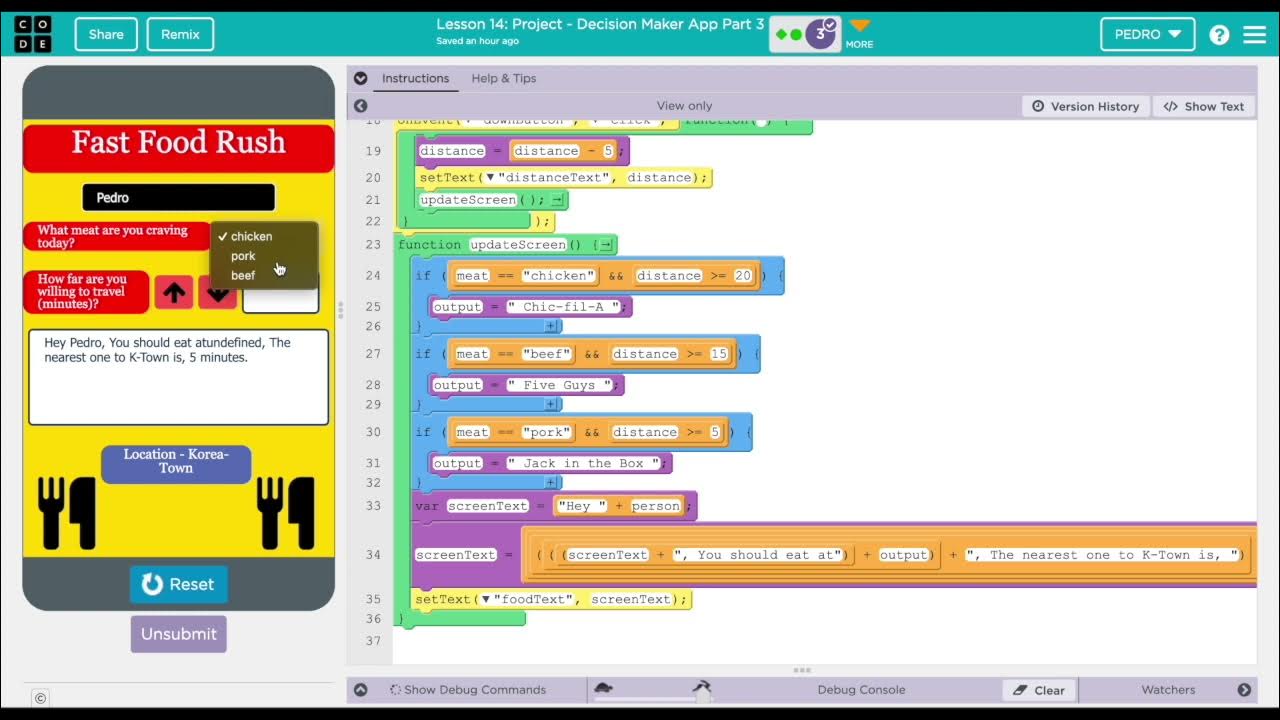 Code.org Unit 4 Lesson 14 - YouTube