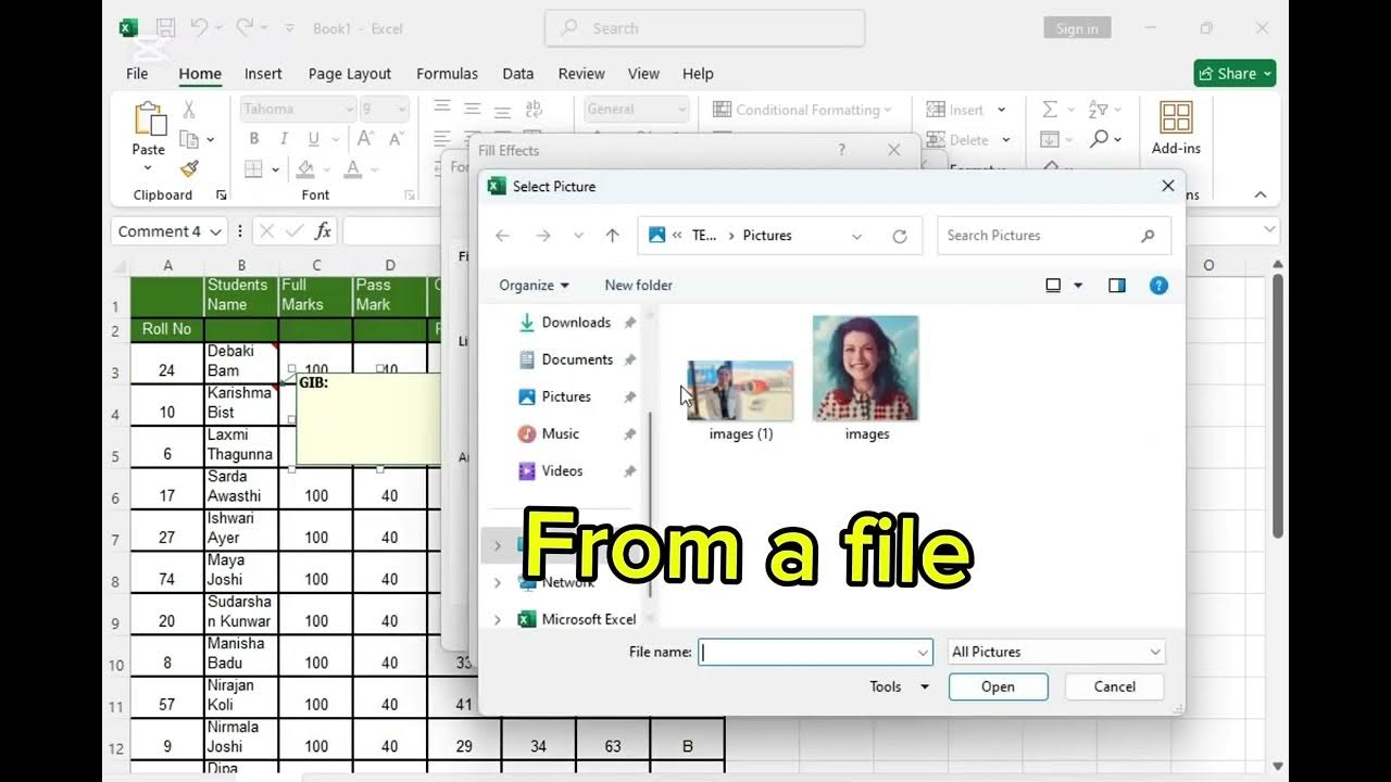 Excel Trick: Add Photos to Comments and View Them with a Simple Hover! - YouTube