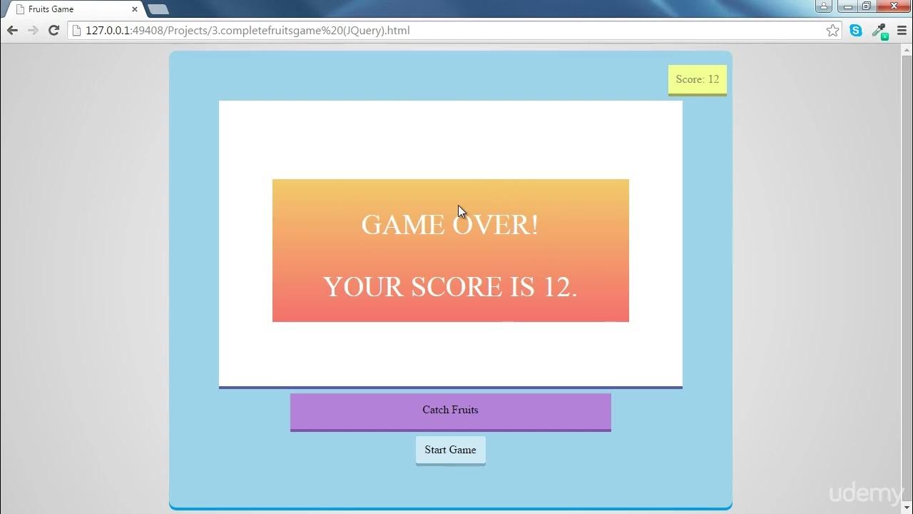 Complete Web Dev 0801 Project Introduction Fruits Slice Game HTML, CSS & JQuery - YouTube