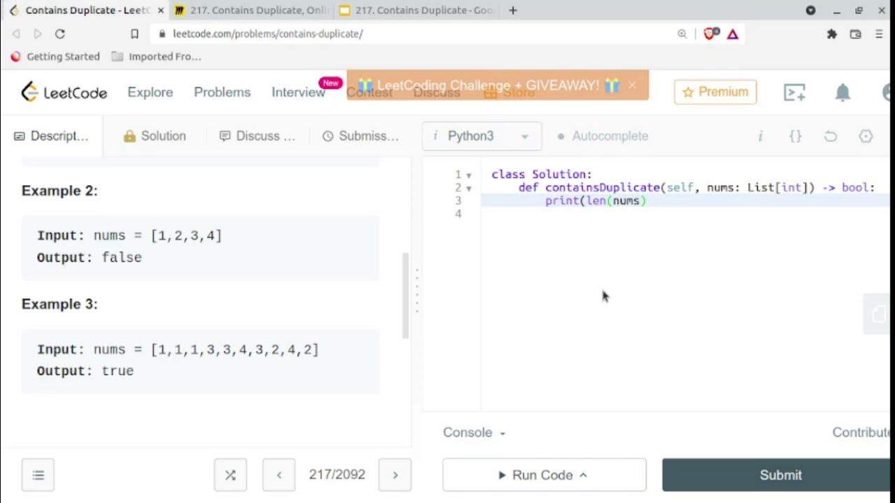 217 Contains duplicate Explanation | Tamil | Easy Problem | Leetcode ...