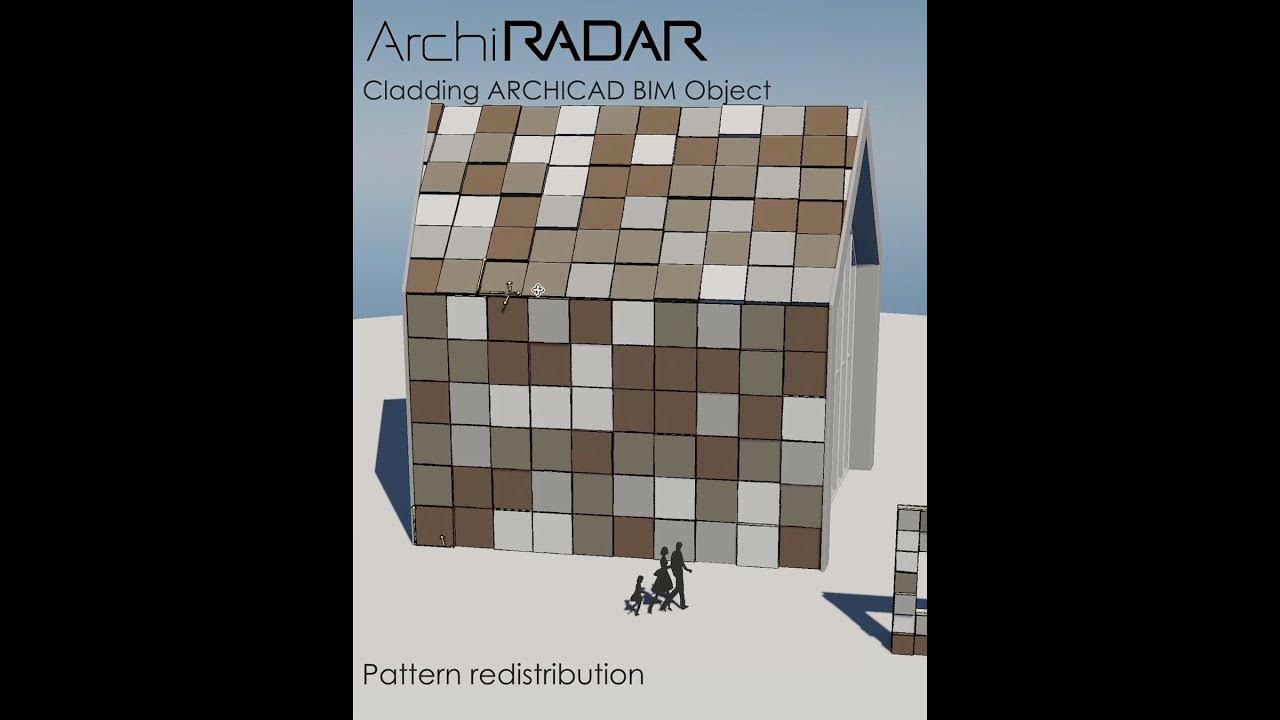 ARCHICAD Cladding BIM Object - Cladding Option Pattern A - YouTube